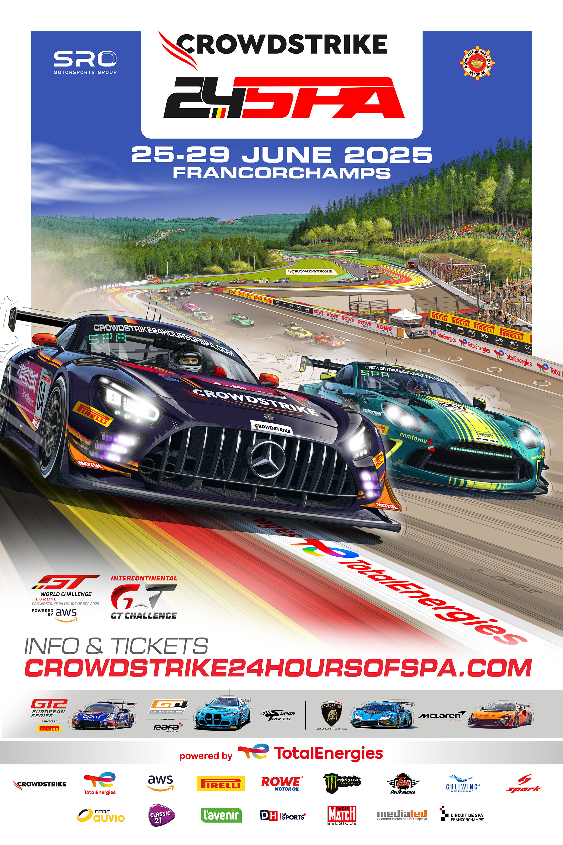 First of four collector’s edition posters revealed for 2025 CrowdStrike 24 Hours of Spa | GT ...